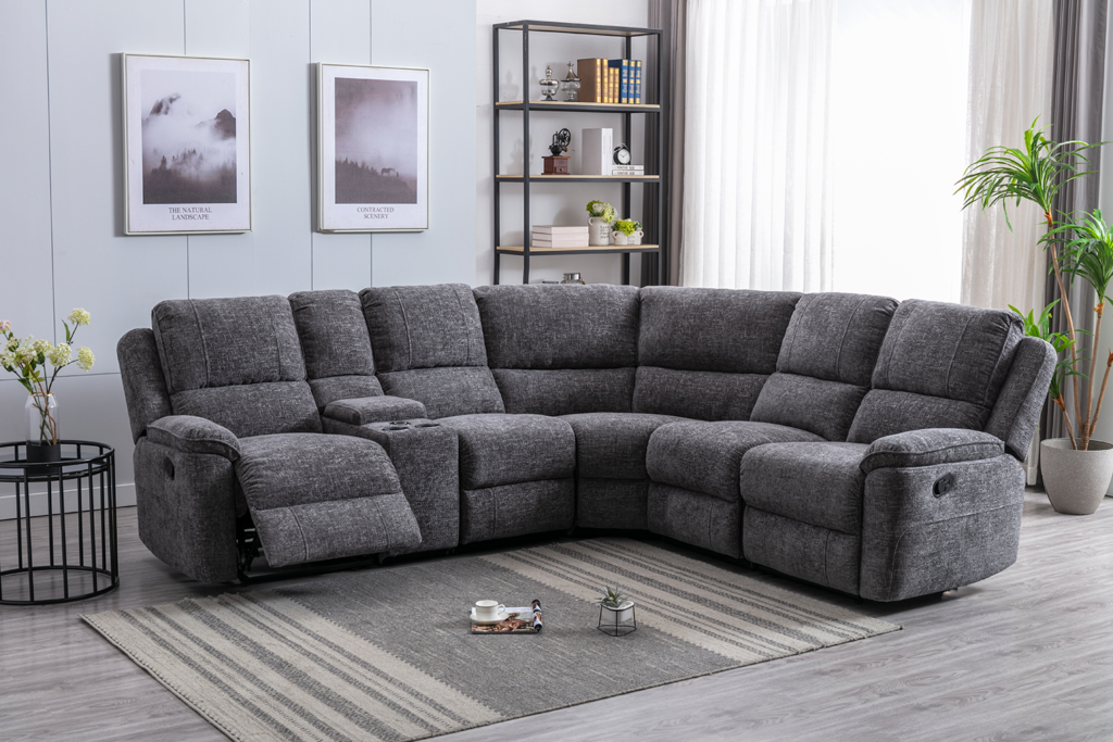 Danielle Corner Recliner - Trendy Carpets